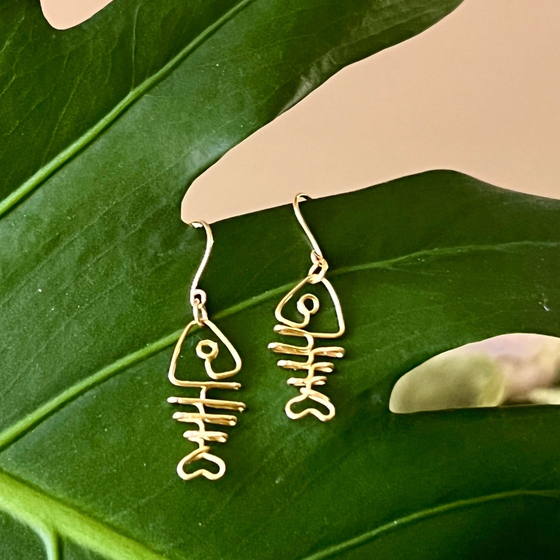 MINI Fishbone Wire Earrings